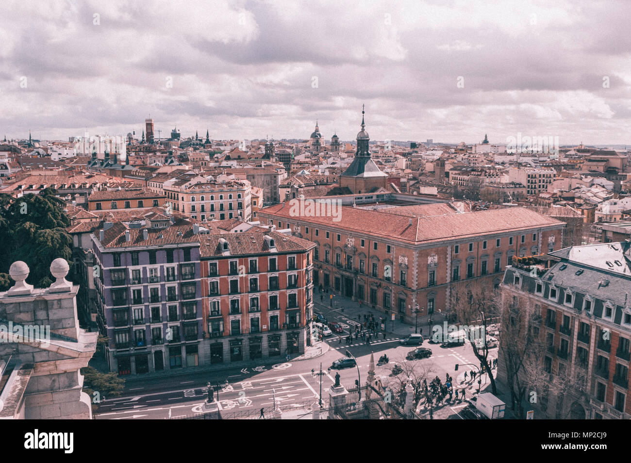 Madrid rooftop view of the city from above Stock Photo - Alamy