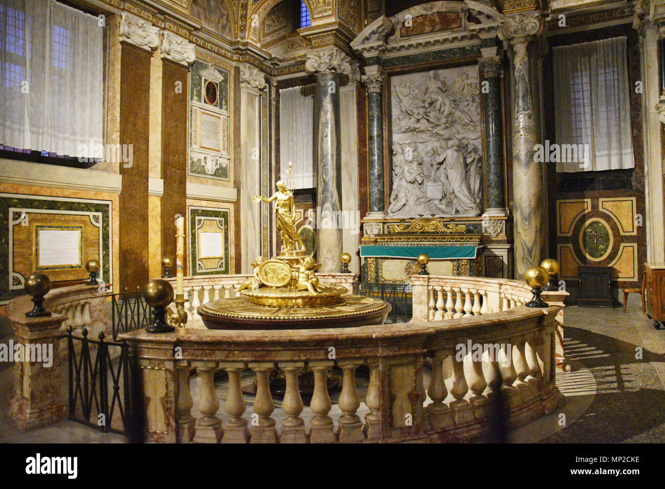 Baptismal Font in the Baptistery in the Basilica of Santa Maria ...