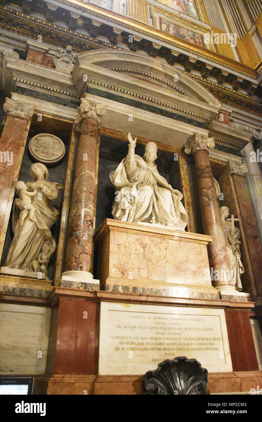 Tomb of St. Clement IX (Pope from 1667 to 1669) in Basilica of Santa ...