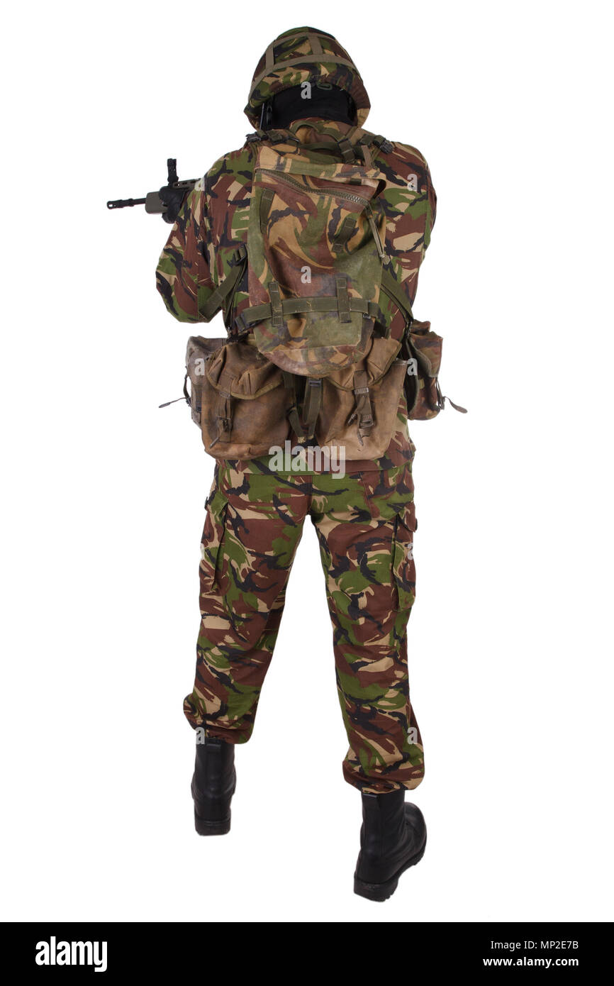 British Army Soldier with assault rifle isolated on white Stock Photo ...