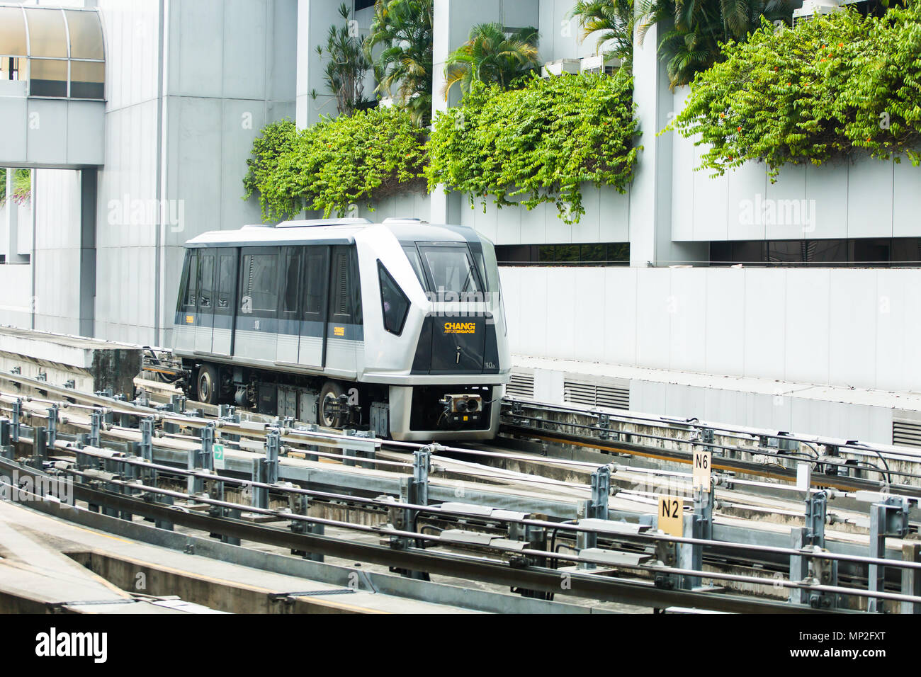 The skytrain runs on grade-separated guideways and are rubber-tyred for ...