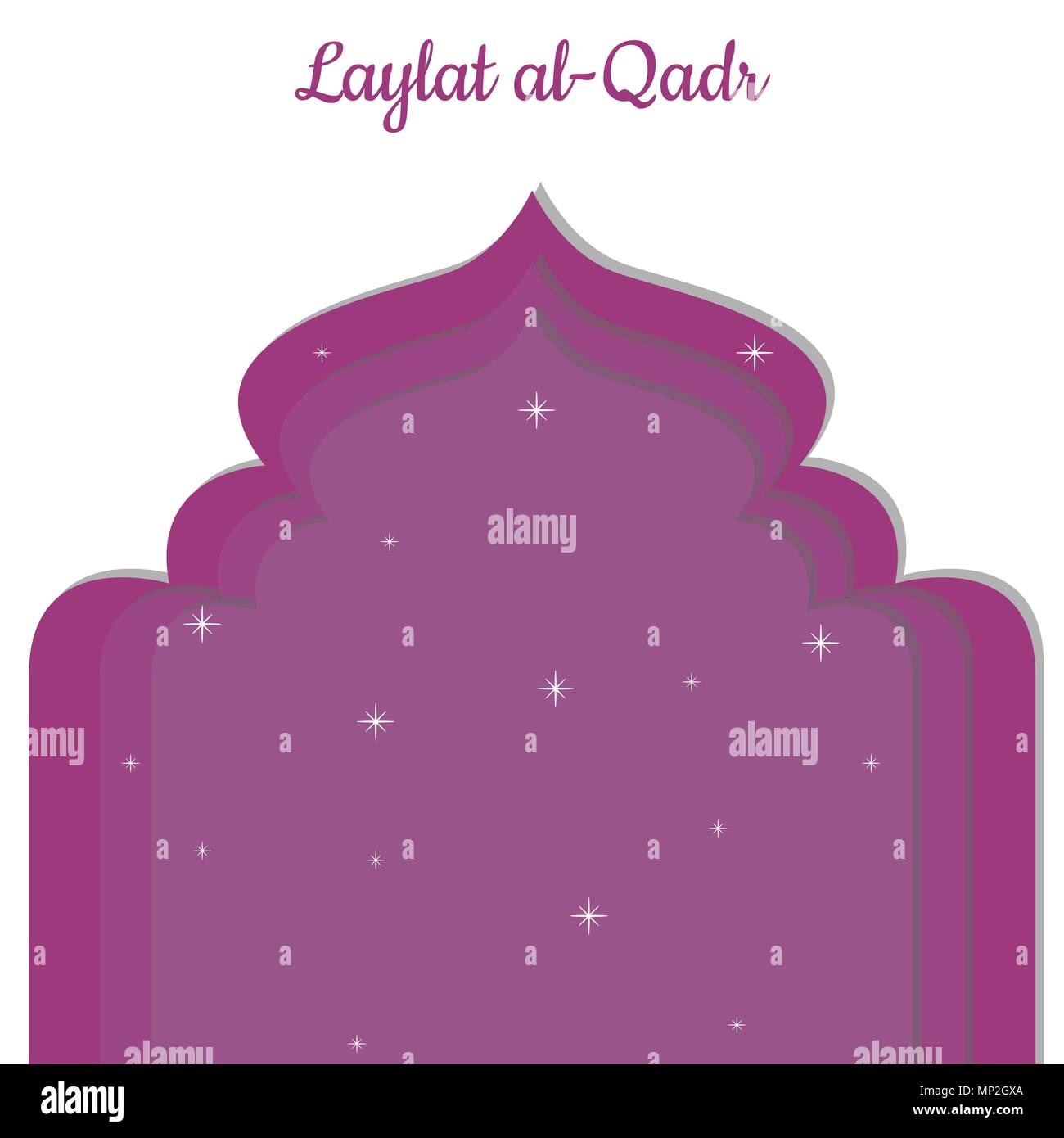 Laylat al-Qadr. Concept of the Islamic religion holiday. Symbolic ...