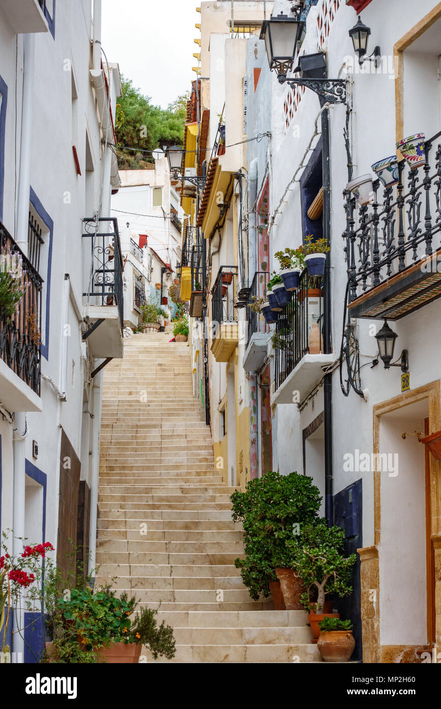 Traditional neighborhood in Alacant Stock Photo - Alamy