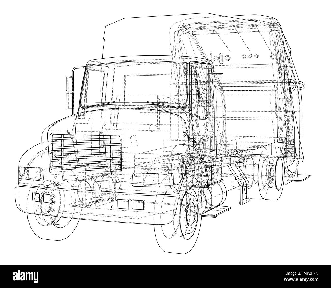 Garbage truck concept. Vector Stock Vector Image & Art - Alamy