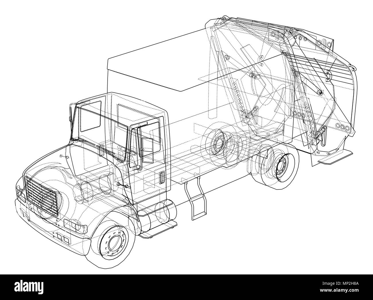 Garbage truck concept. Vector Stock Vector Image & Art - Alamy