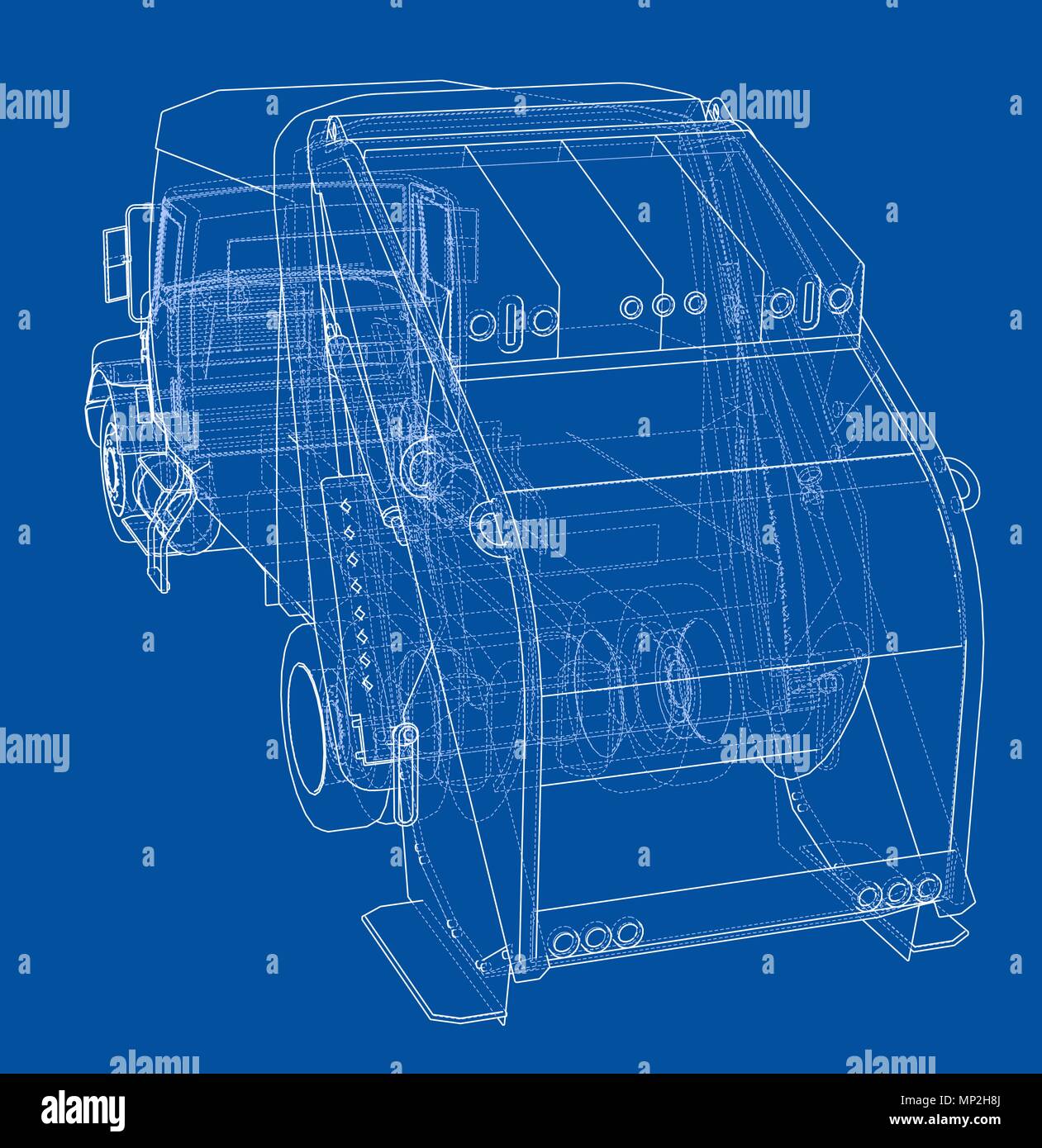 Garbage truck concept. Vector Stock Vector Image & Art - Alamy