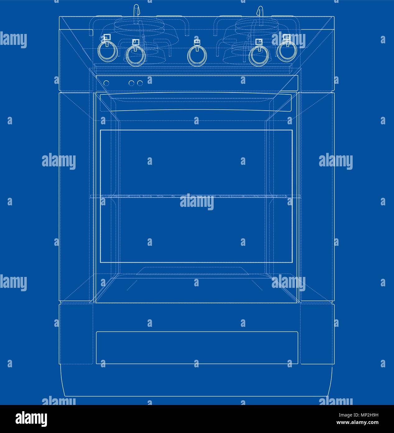 Gas stove concept. Vector Stock Vector Image & Art - Alamy