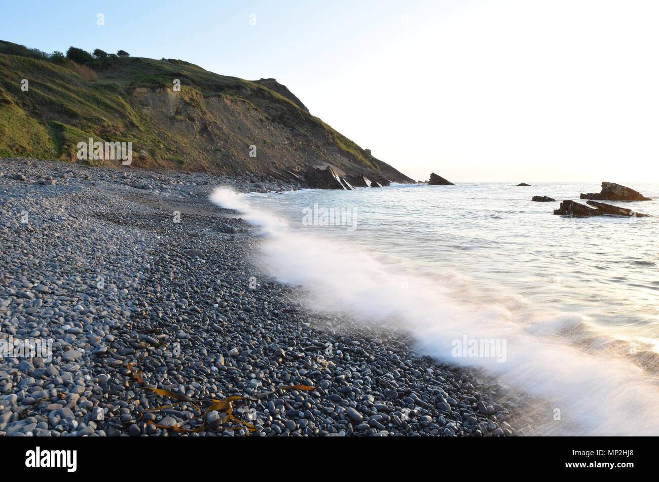 Breaking wave Millook Haven North Cornish Coast Stock Photo - Alamy