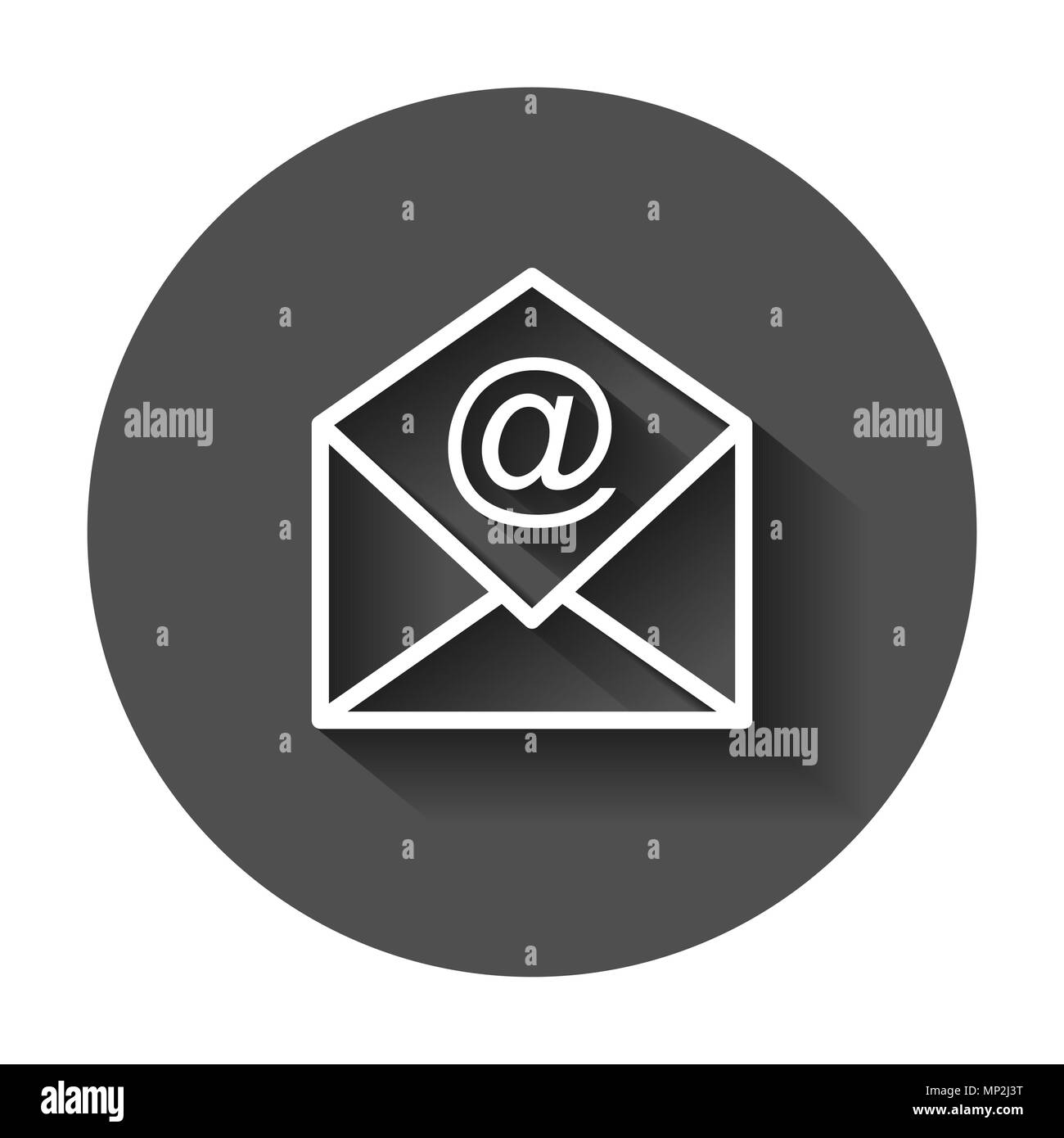 Mail envelope vector icon. Email flat vector illustration. E-mail ...