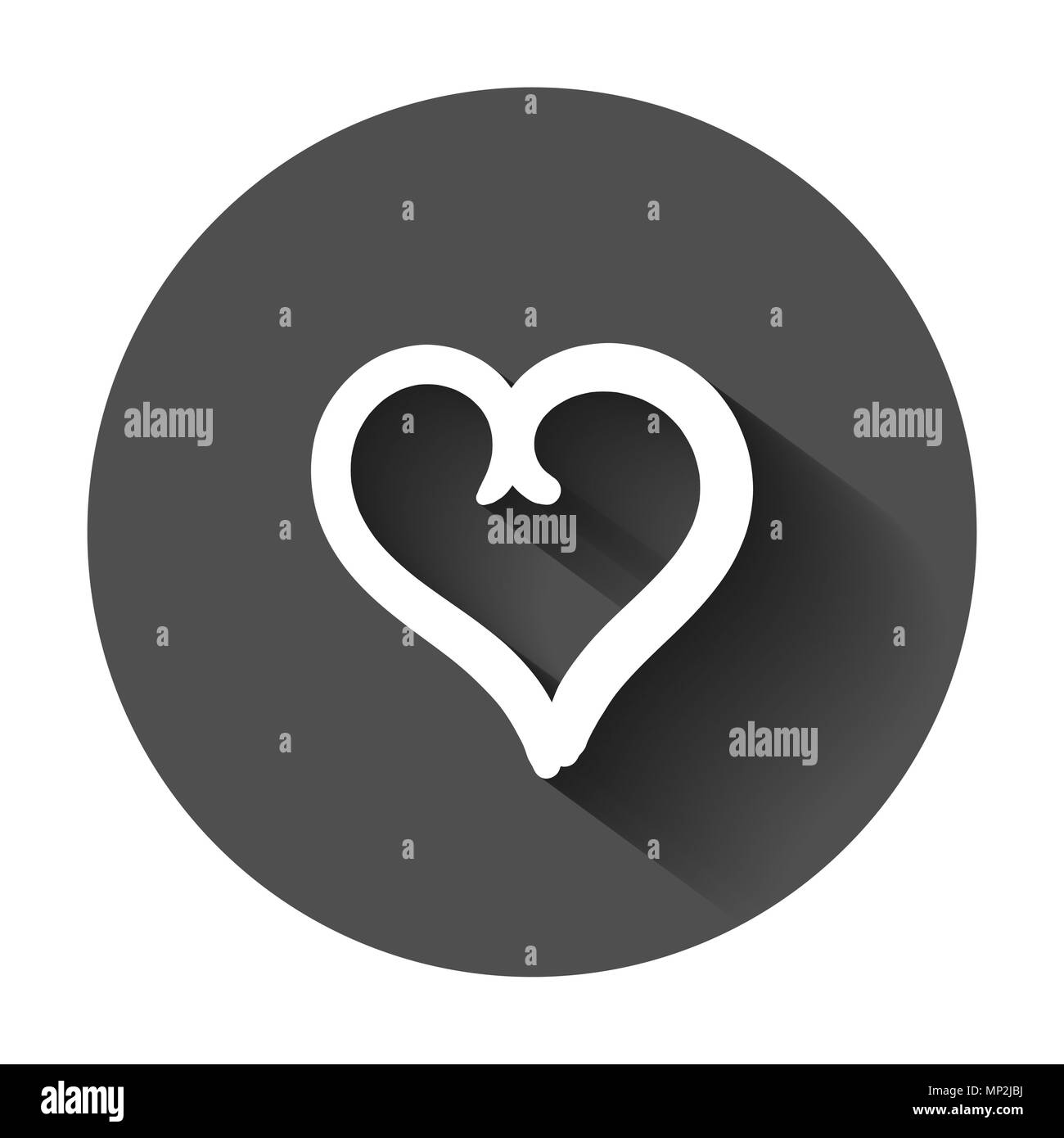 Hand drawn hearts vector icon. Love sketch doodle heart illustration ...