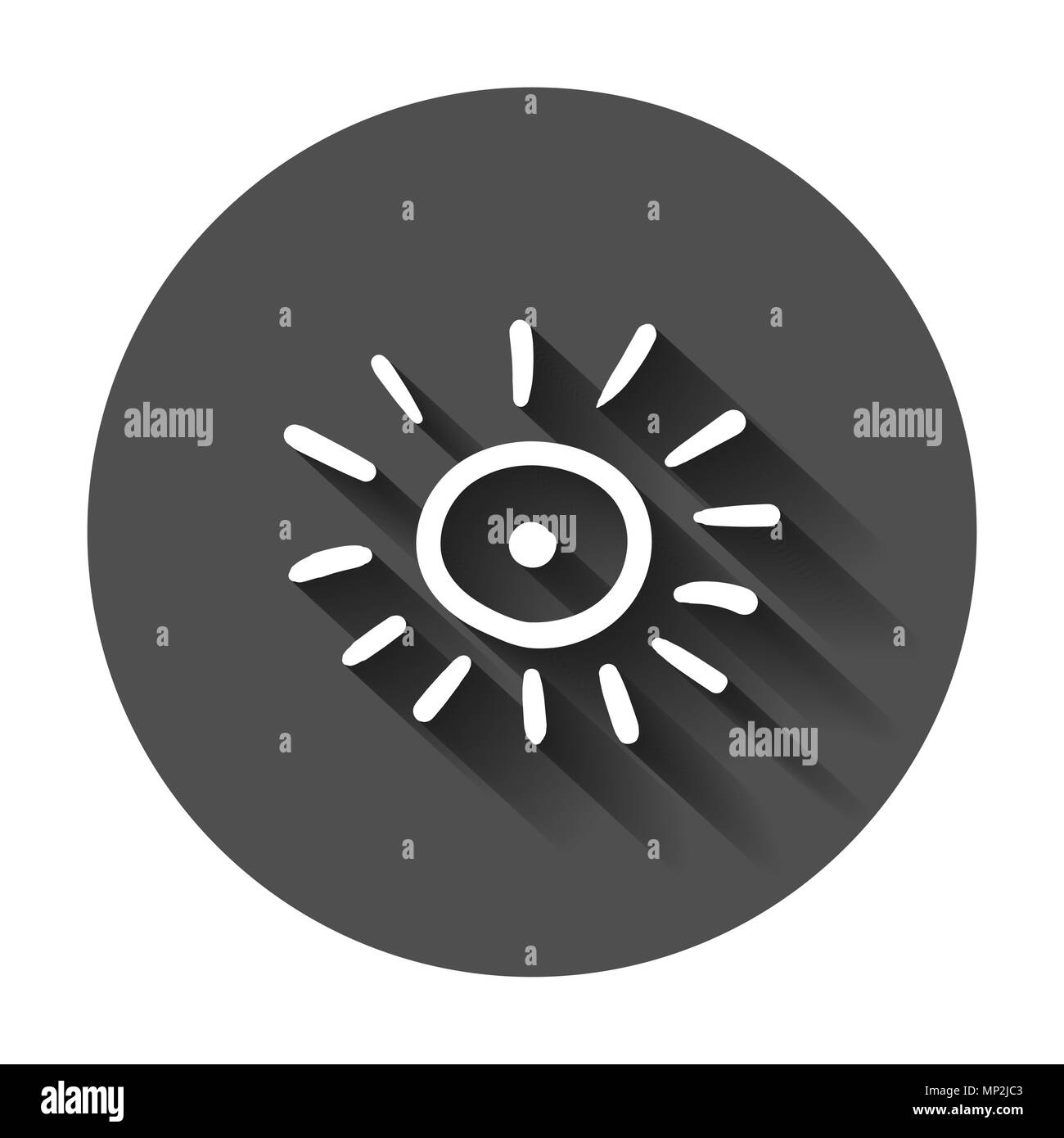 Hand drawn sun vector icon. Sun sketch doodle illustration with long ...