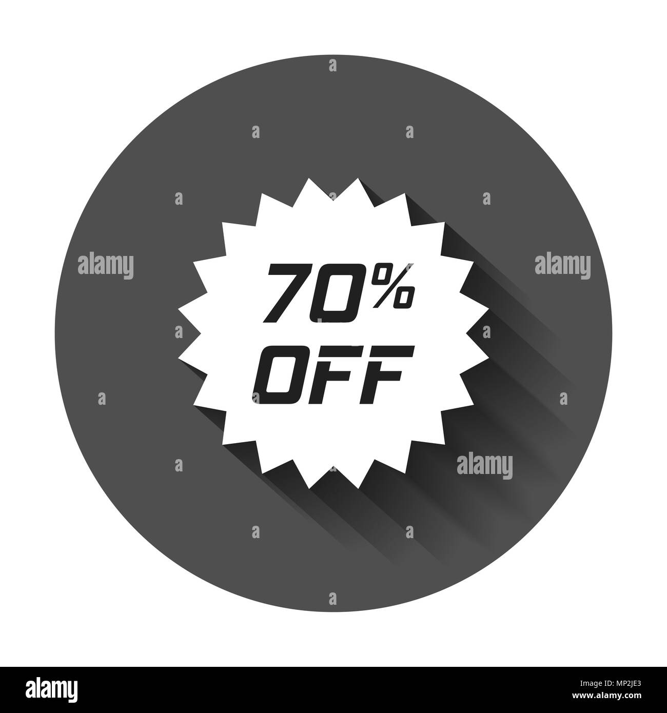 Sticker 70 percent off icon hi-res stock photography and images - Alamy