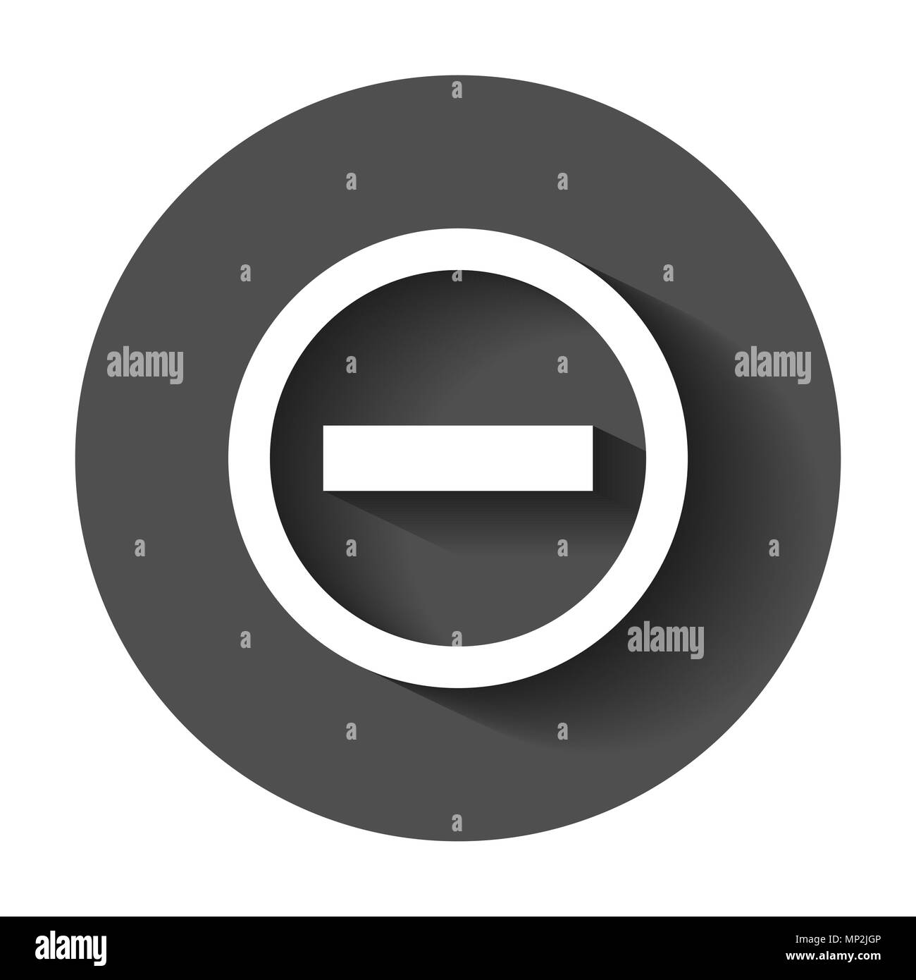 Stop sign vector icon in flat style. Danger symbol illustration with ...