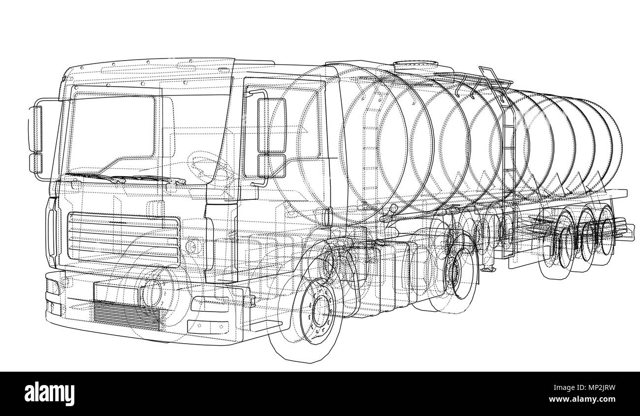 Truck with tank concept. Vector Stock Vector Image & Art - Alamy