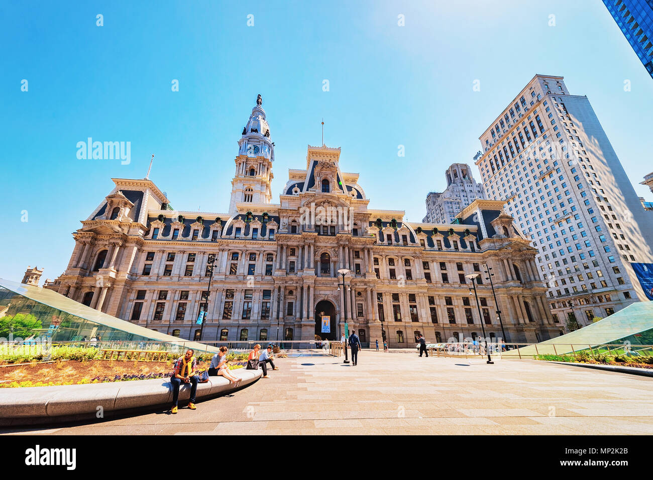 Philadelphia, USA - May 4, 2015: Philadelphia City Hall with William ...