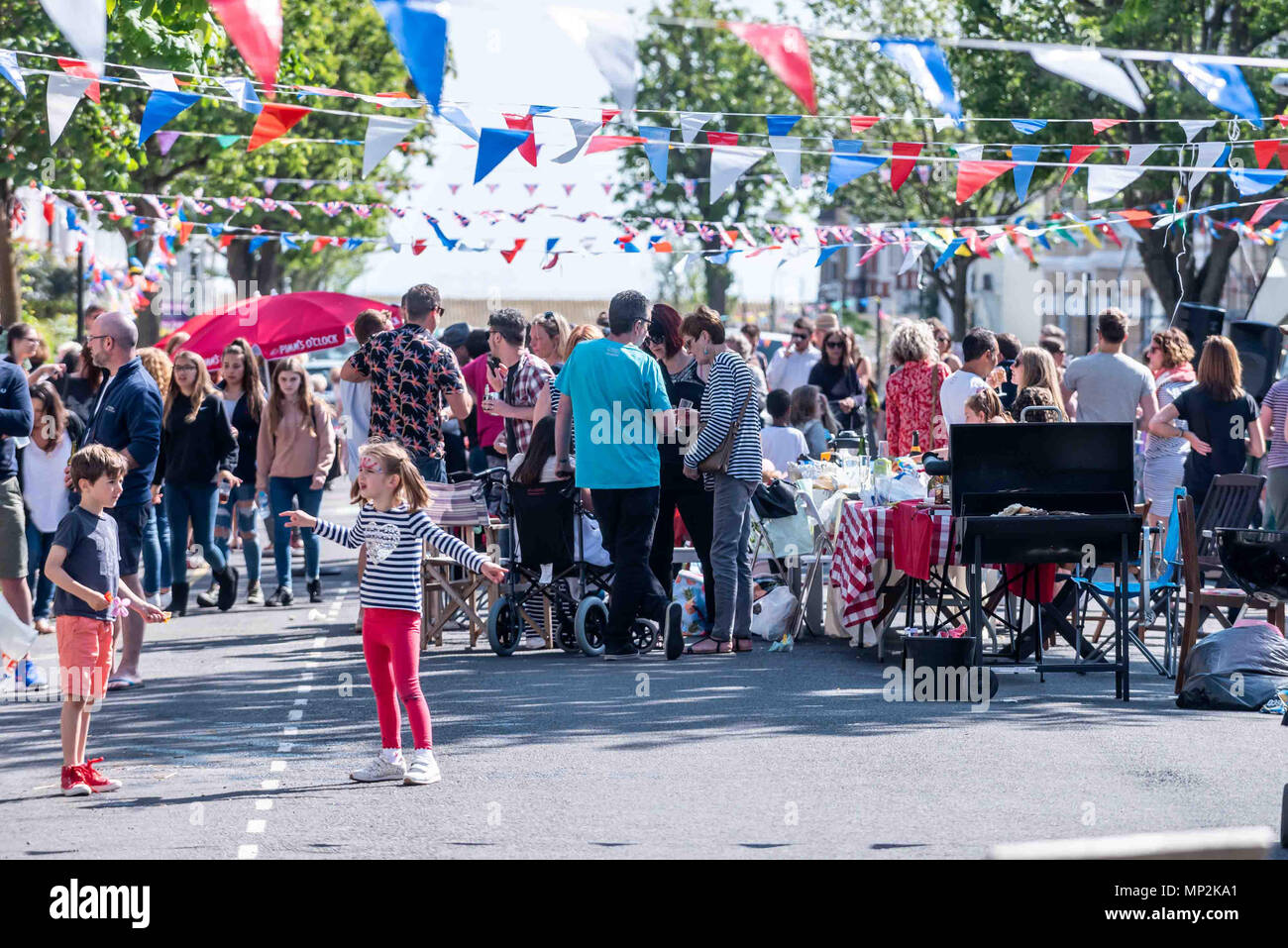 A street party in Hove's St Leonard's Road to celebrate today's Royal ...