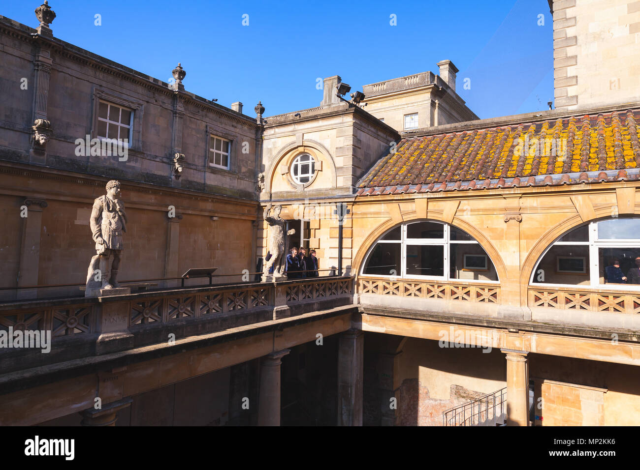 Bath, United Kingdom - November 2, 2017: Ancient stone statues and ...