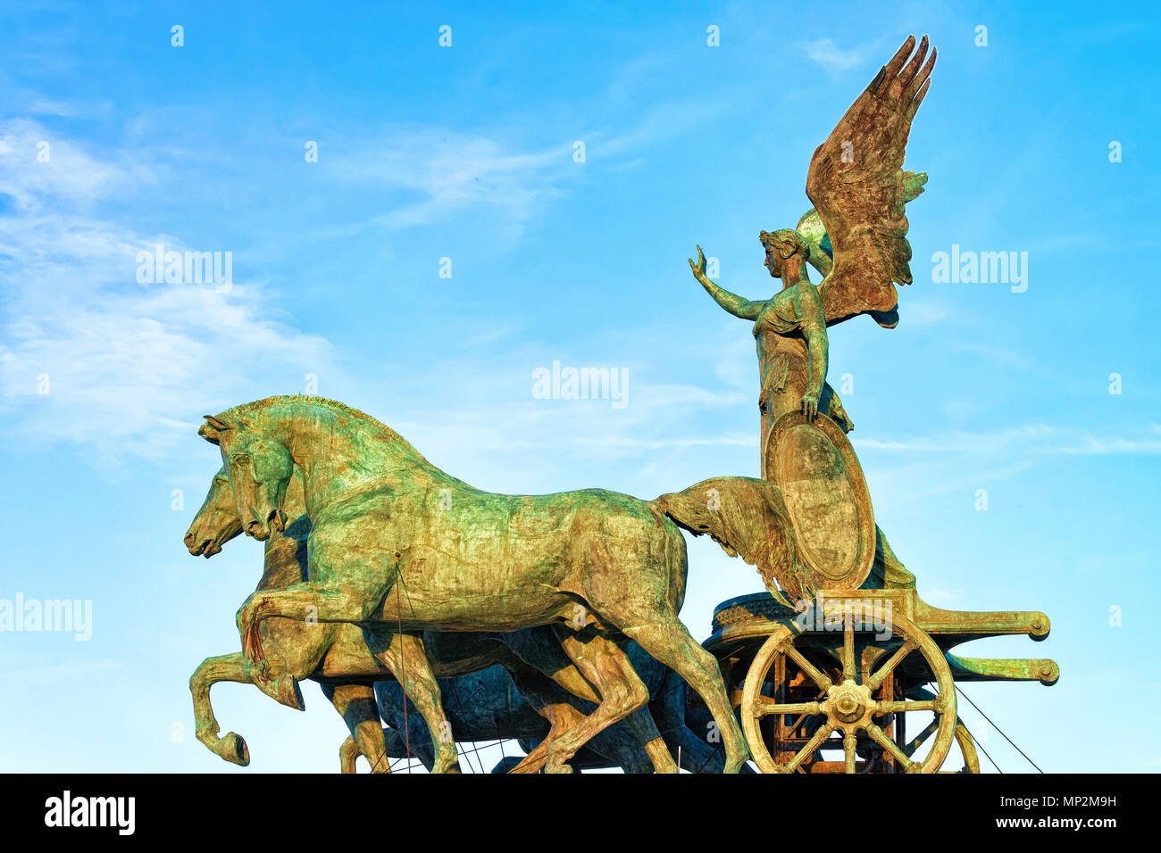 Quadriga of Victory at Monument of Victor Emmanuel in Piazza Venezia in ...