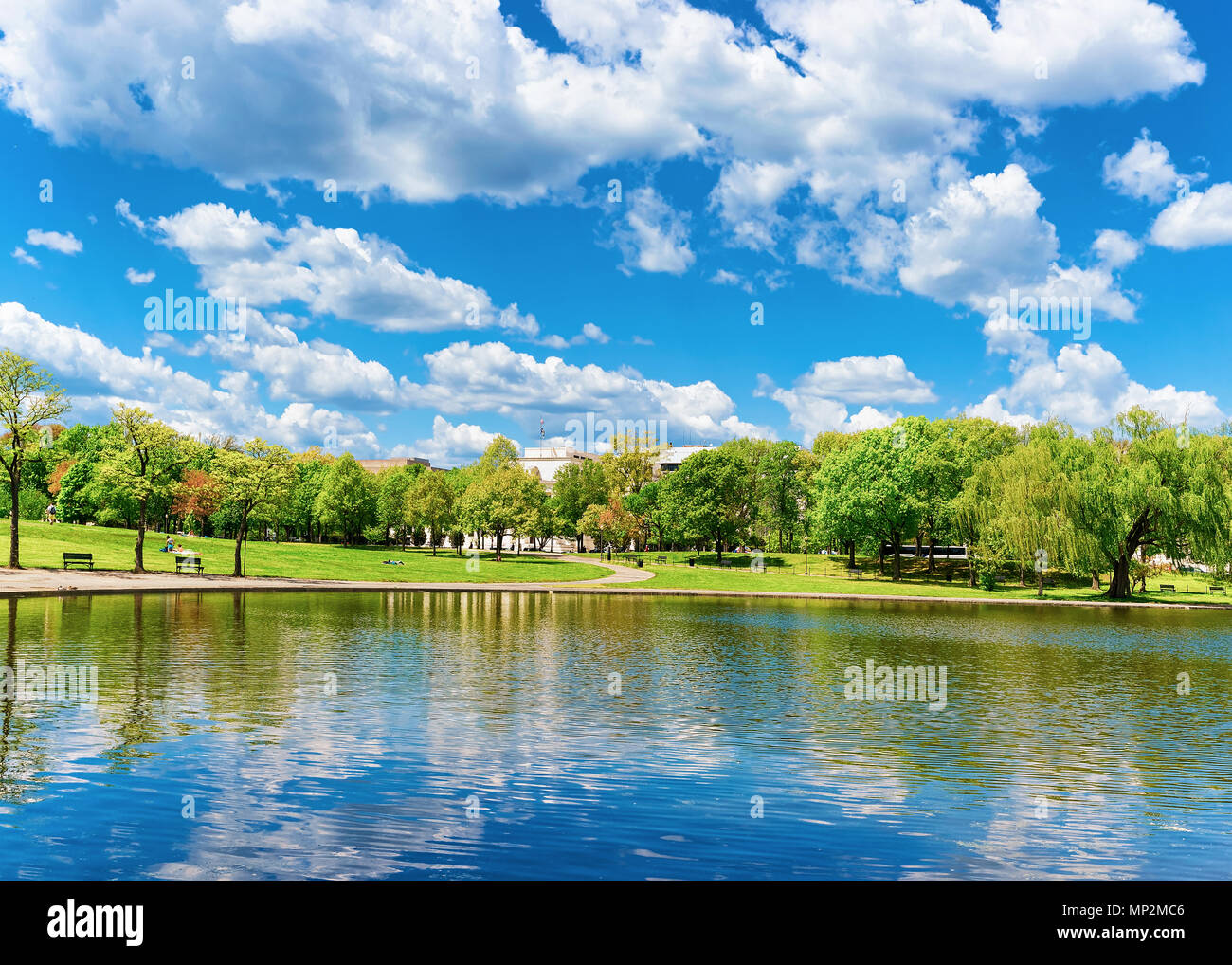 Pond in National Mall, Washington D.C., USA. It is one of the most ...