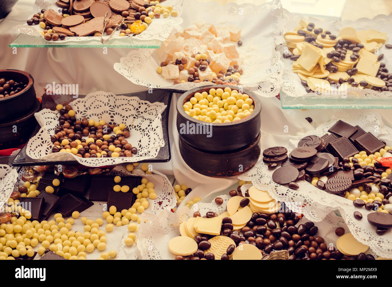 Traditional Turkey candies at id-al-fitr the end of Ramadan Stock Photo ...