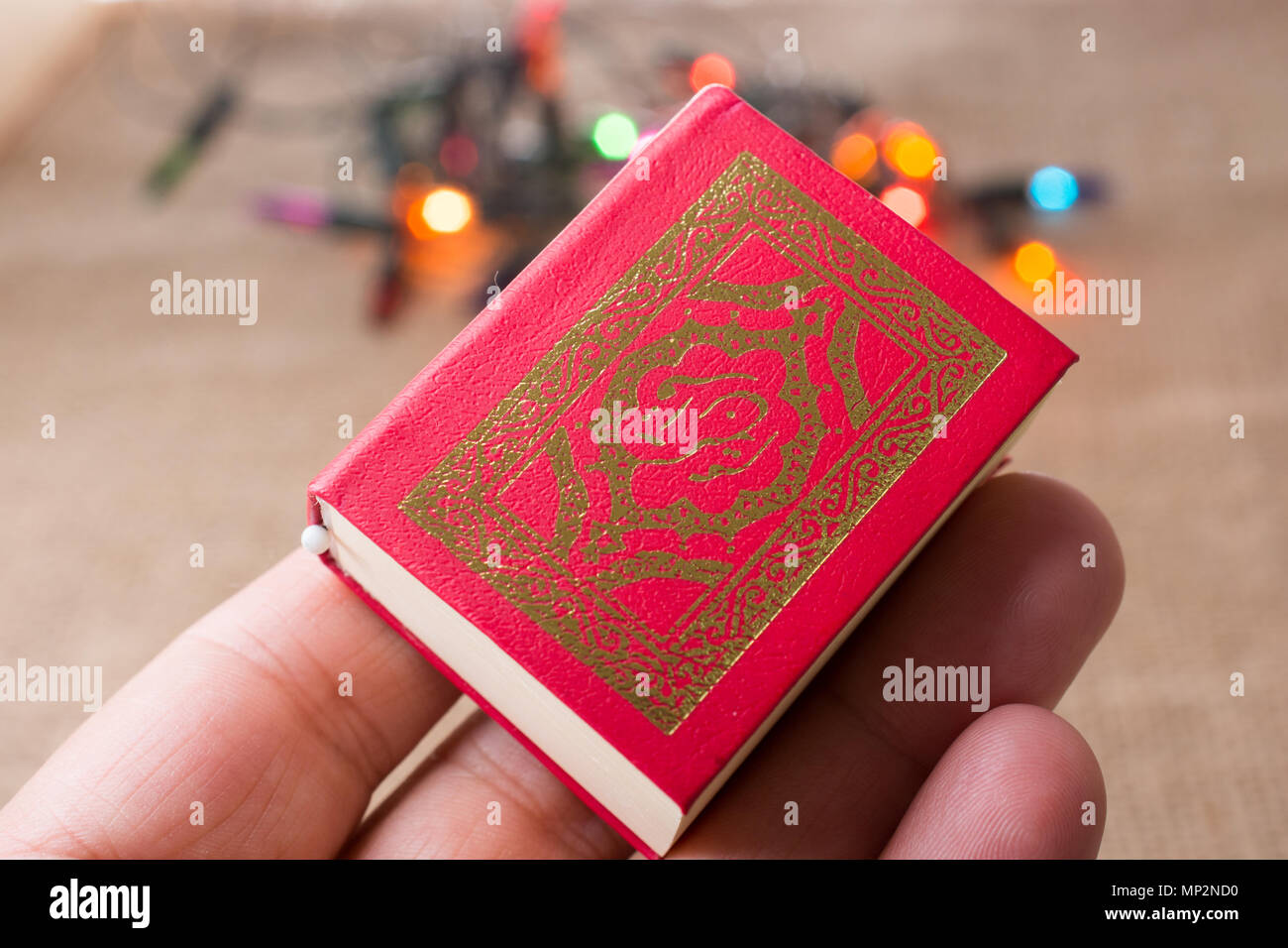 Islamic Holy Book Quran with lights behind Stock Photo - Alamy