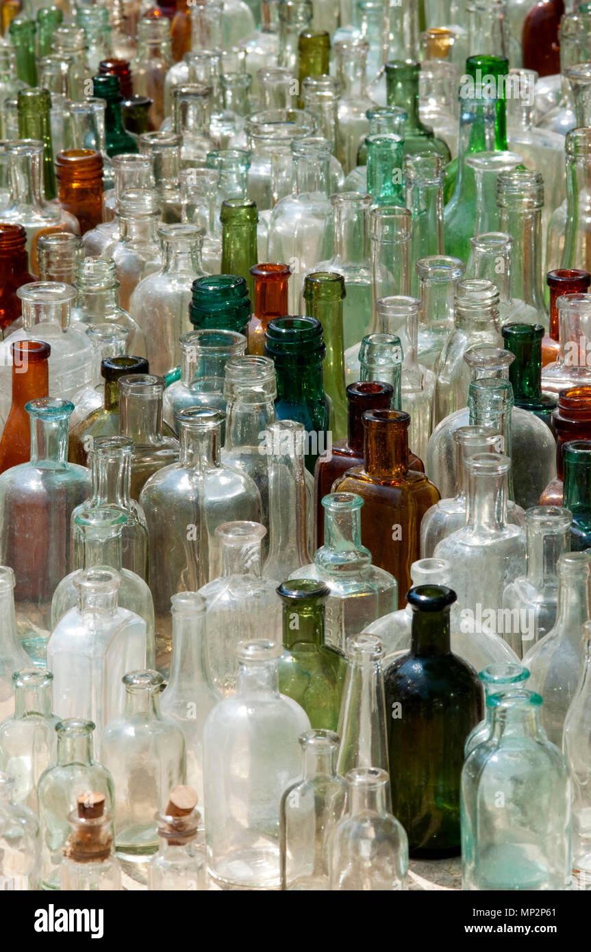 Empty Glass Bottles Stock Photo - Alamy