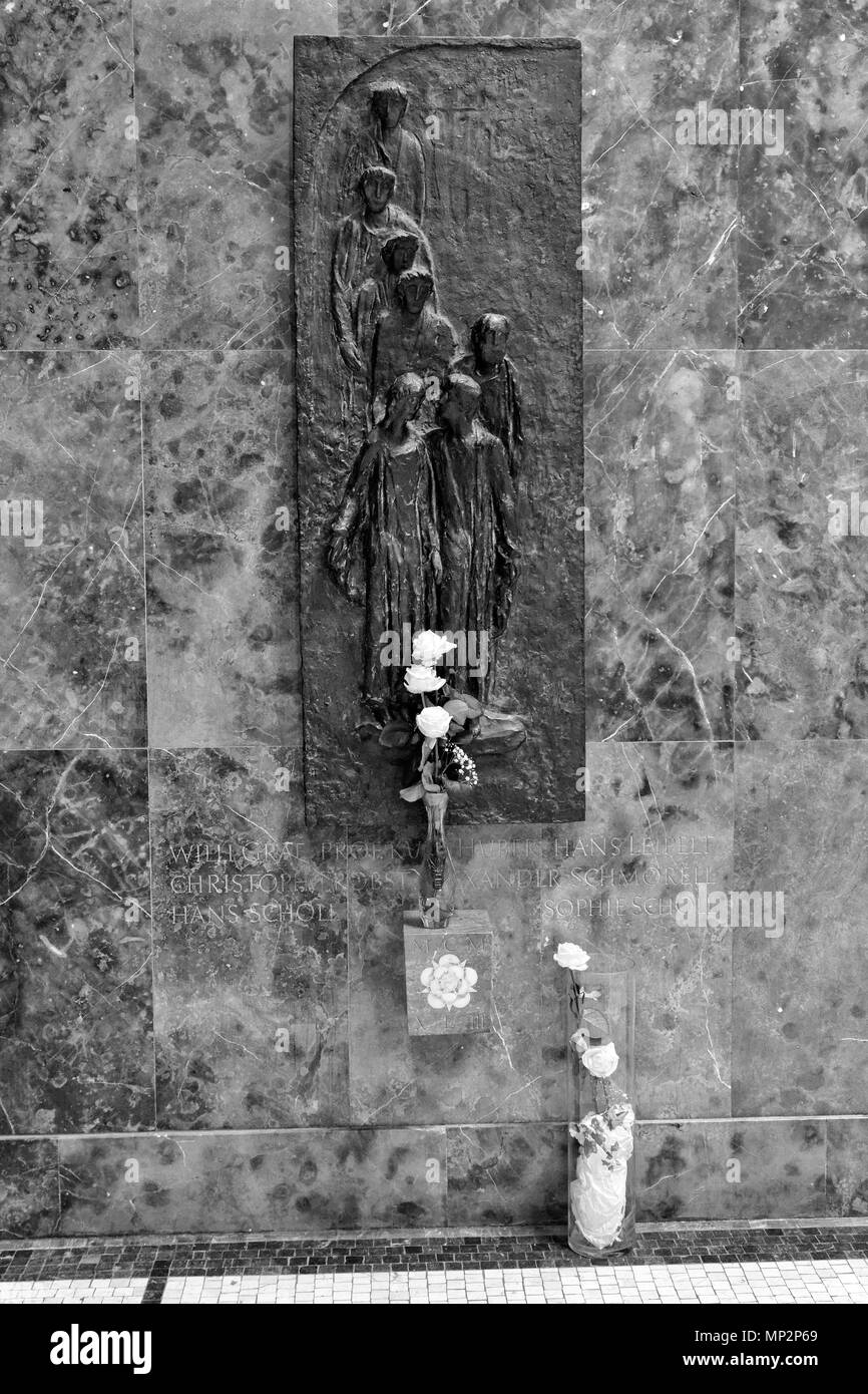 Memorial to White Rose Movement, Munich Germany Stock Photo - Alamy