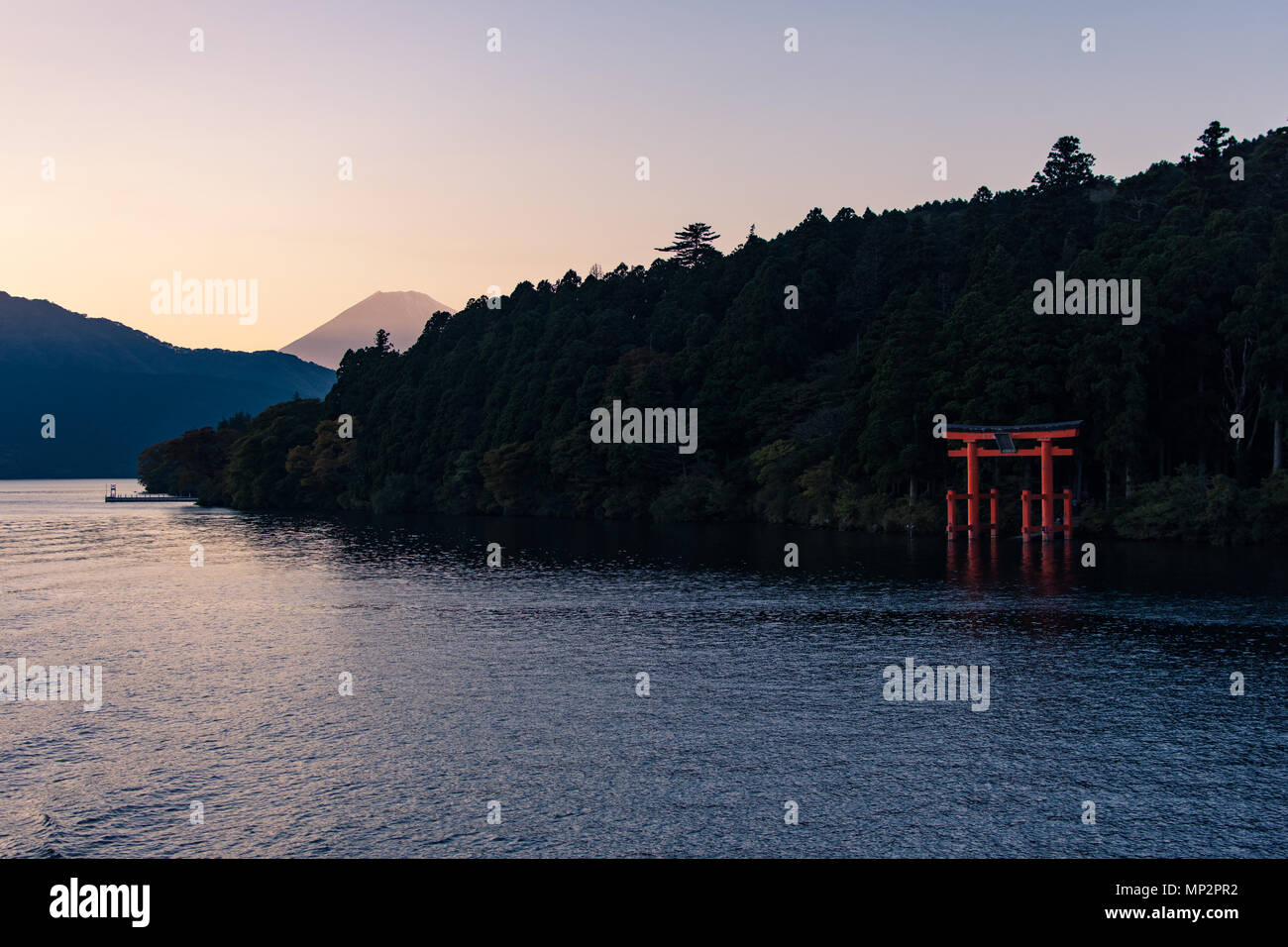 Mt. Fuji from Lake Ashi Stock Photo - Alamy