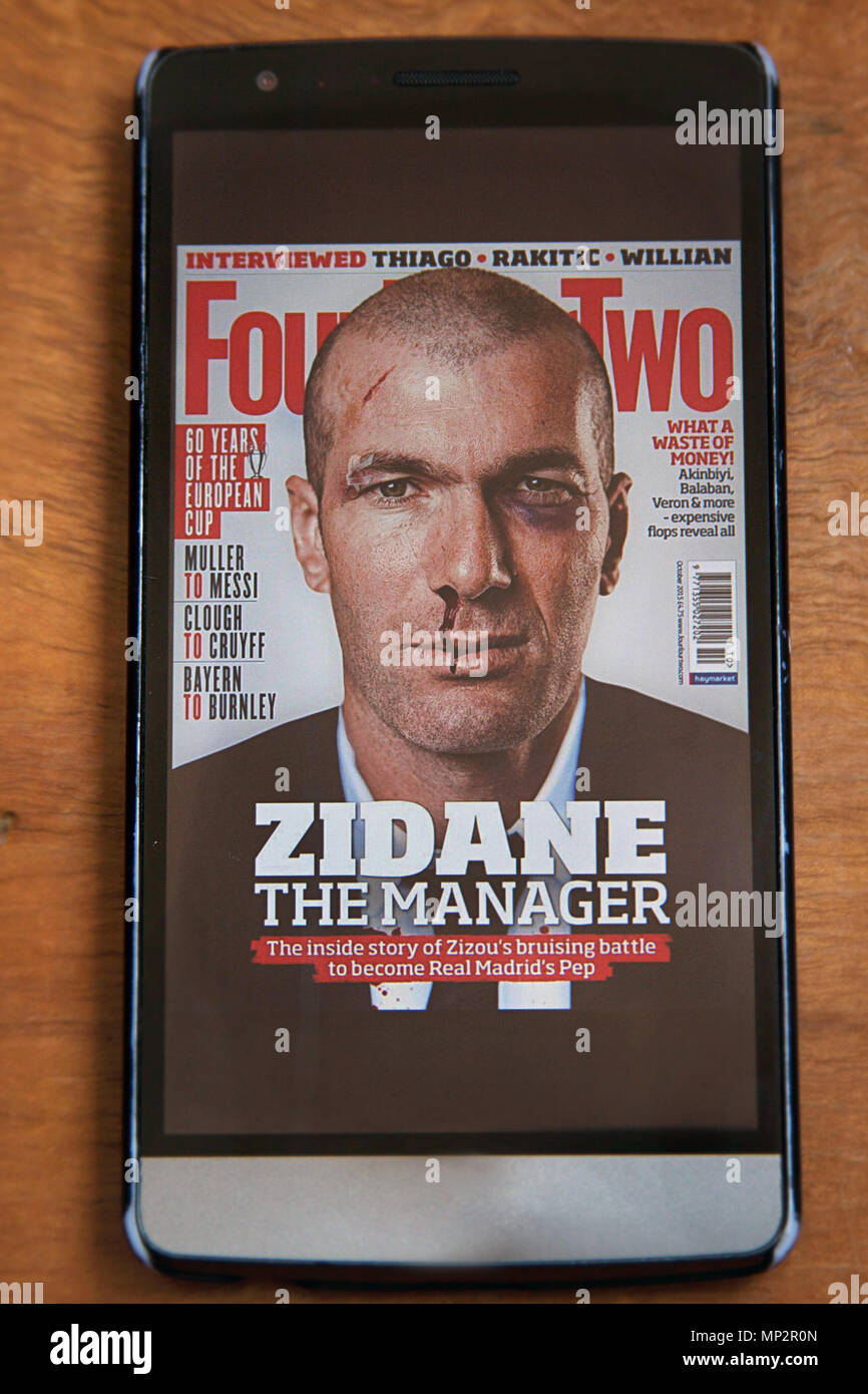 Zinedine Zidane Manager of Real Madrid Football Club on cover of Four ...