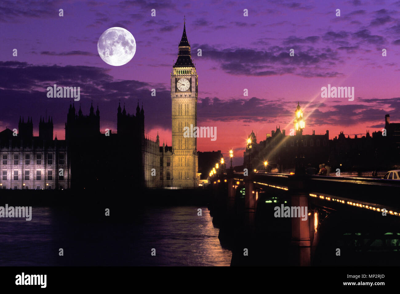 1988 HISTORICAL HOUSES OF PARLIAMENT WESTMINSTER BRIDGE RIVER THAMES ...