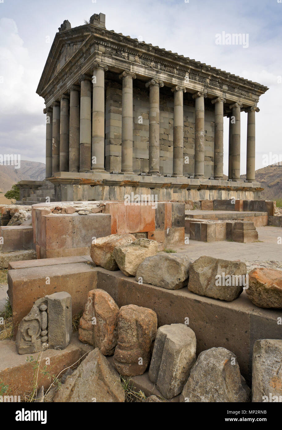 Garni, Armenia: the rebuilt Hellenic temple of Garni, dedicated to the ...