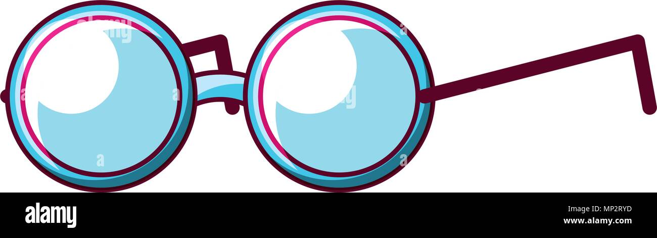 round glasses icon over white background, vector illustration Stock ...