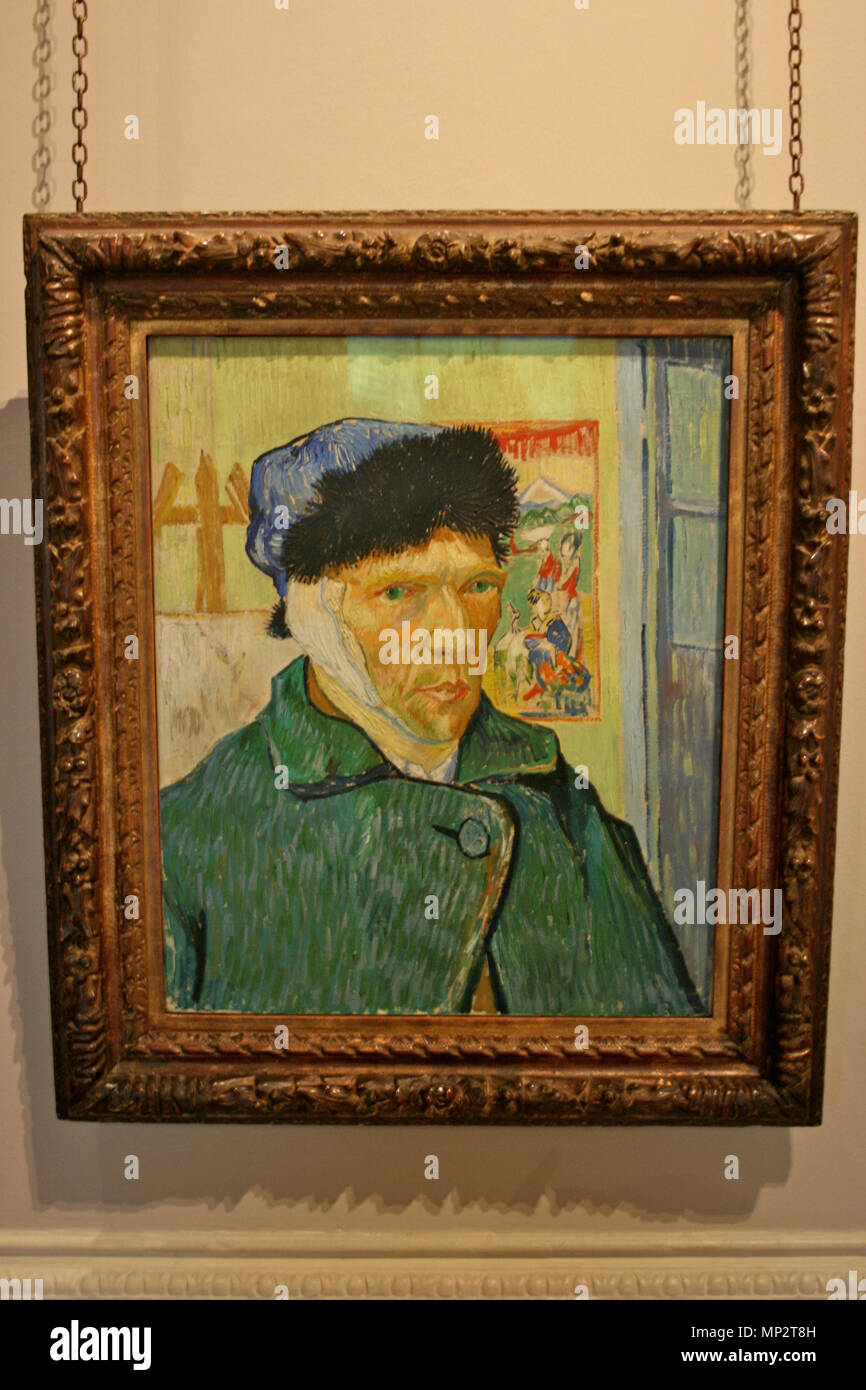 Vincent van Gogh (1853-90). Self portrait with a bandaged ear, 1889 ...