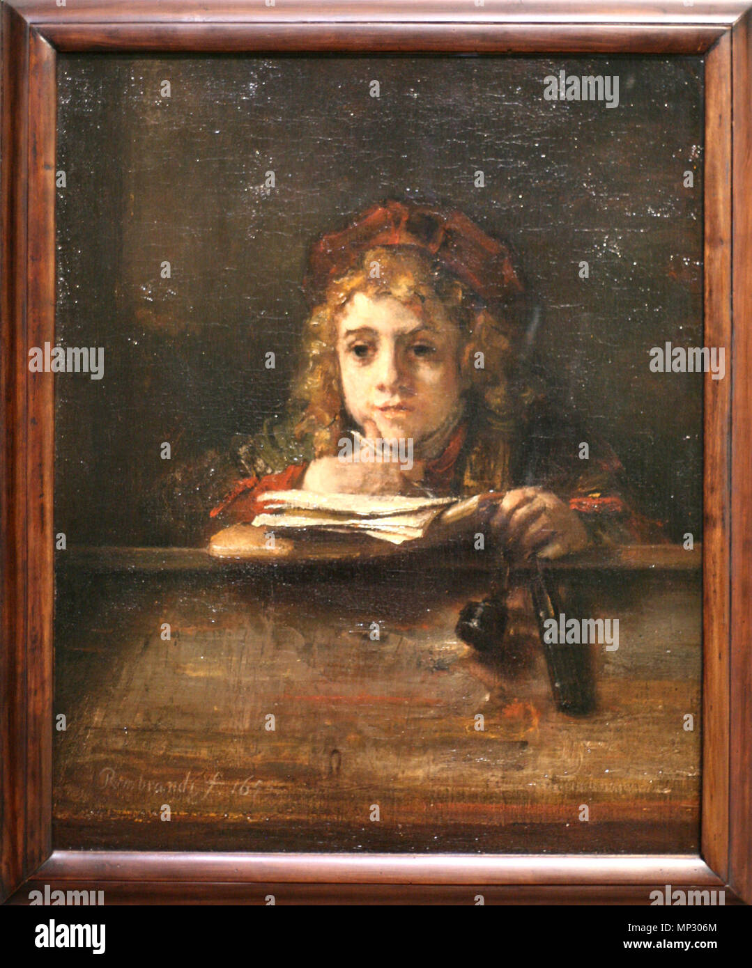 Titus at his desk. Portrait of Titus van Rijn (1641-1668), Rembrandt's ...