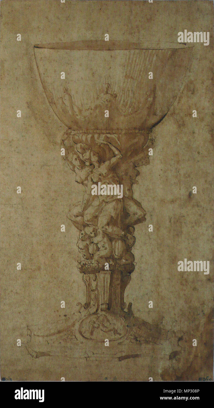 English: Drawing of a Chalice Français : Dessin d'un calice 1530s. 1088 ...