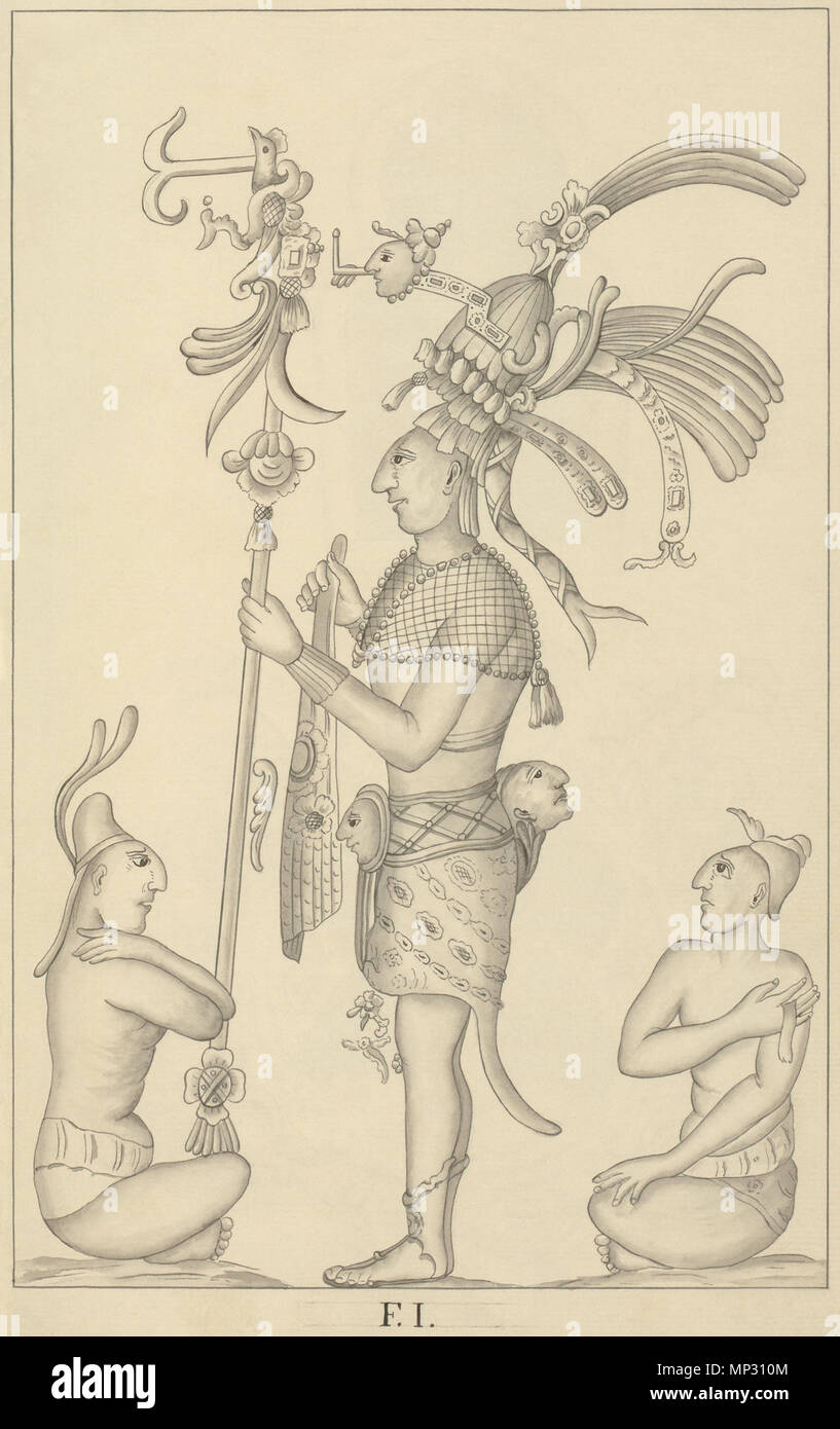 . Drawing from the Mayan ruins at Palenque at the time of its original ...