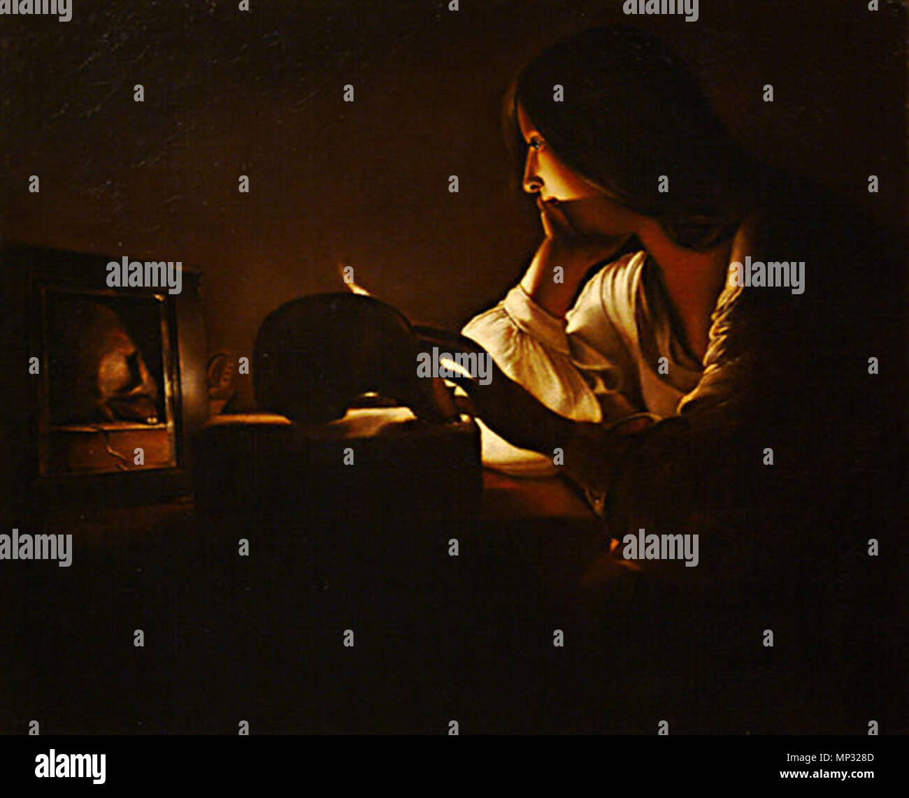 . Français : Madeleine au miroir, Georges de la Tour, collection musée ...
