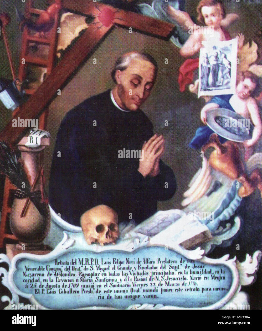 . English: Portrait of Father Luis Felipe Neri de Alfaro, founder of ...