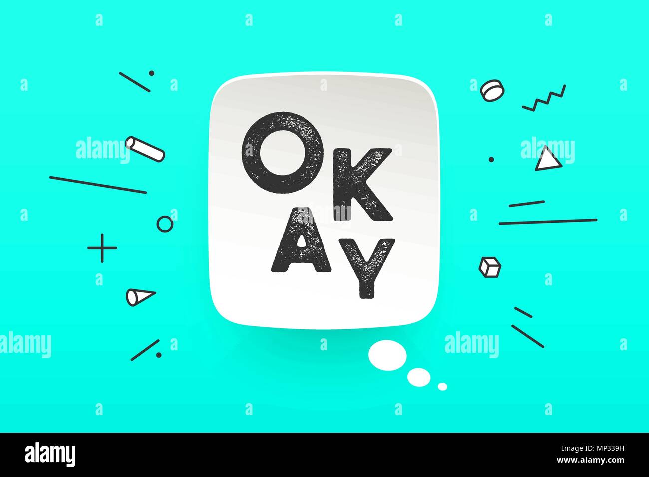It's okay to be white poster Stock Vector Images - Alamy