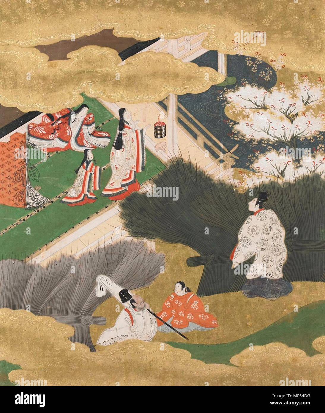 . English: A painting depicting a scene from the The Tale of Genji ...