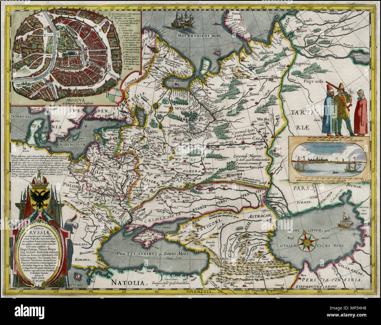 Map of russia with inset of st petersburg hi-res stock photography and ...