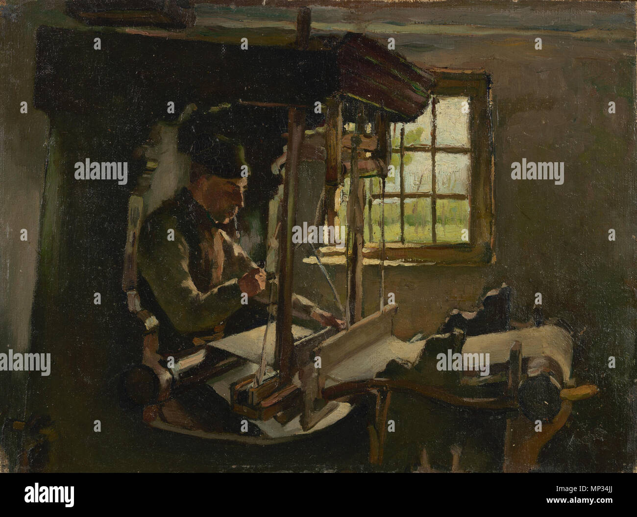 English: Weaver Nederlands: Wever . English: Painting by Anthon van ...