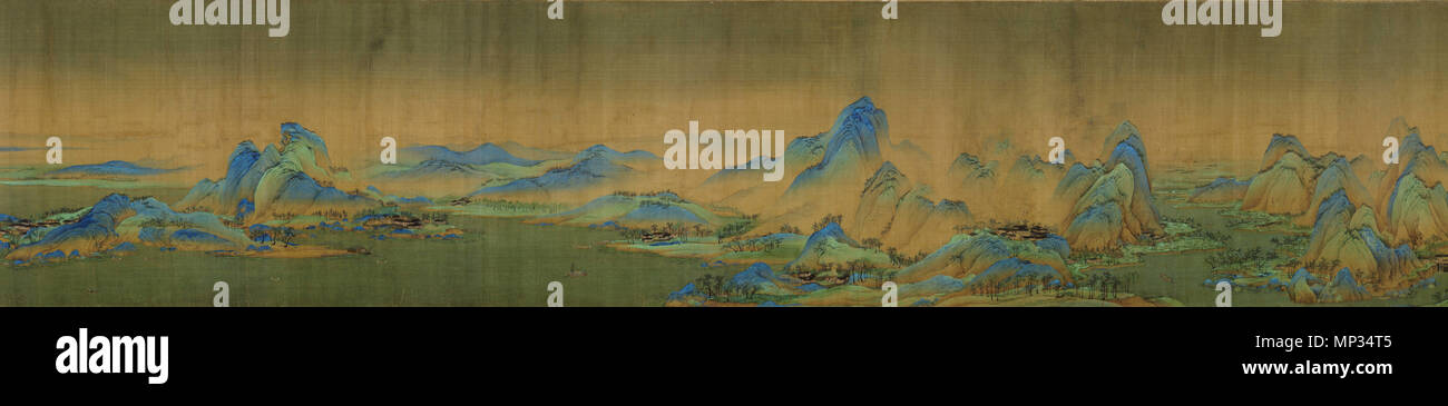 Chinese: 《千里江山》 A Thousand Li of Rivers and Mountains . English: The ...