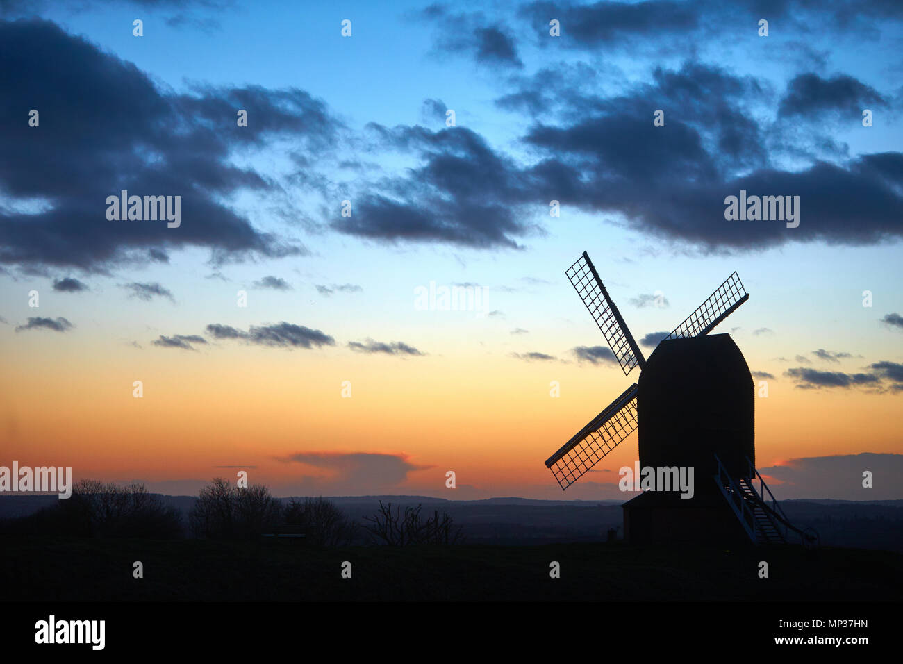 Sunset at Brill Windmill in Buckinghamshire Stock Photo - Alamy