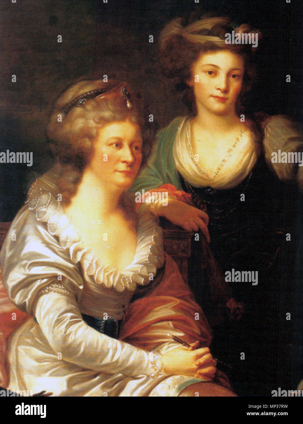 . Portrait of Józefina Amalia Potocka and her daughter Pelagia . circa ...