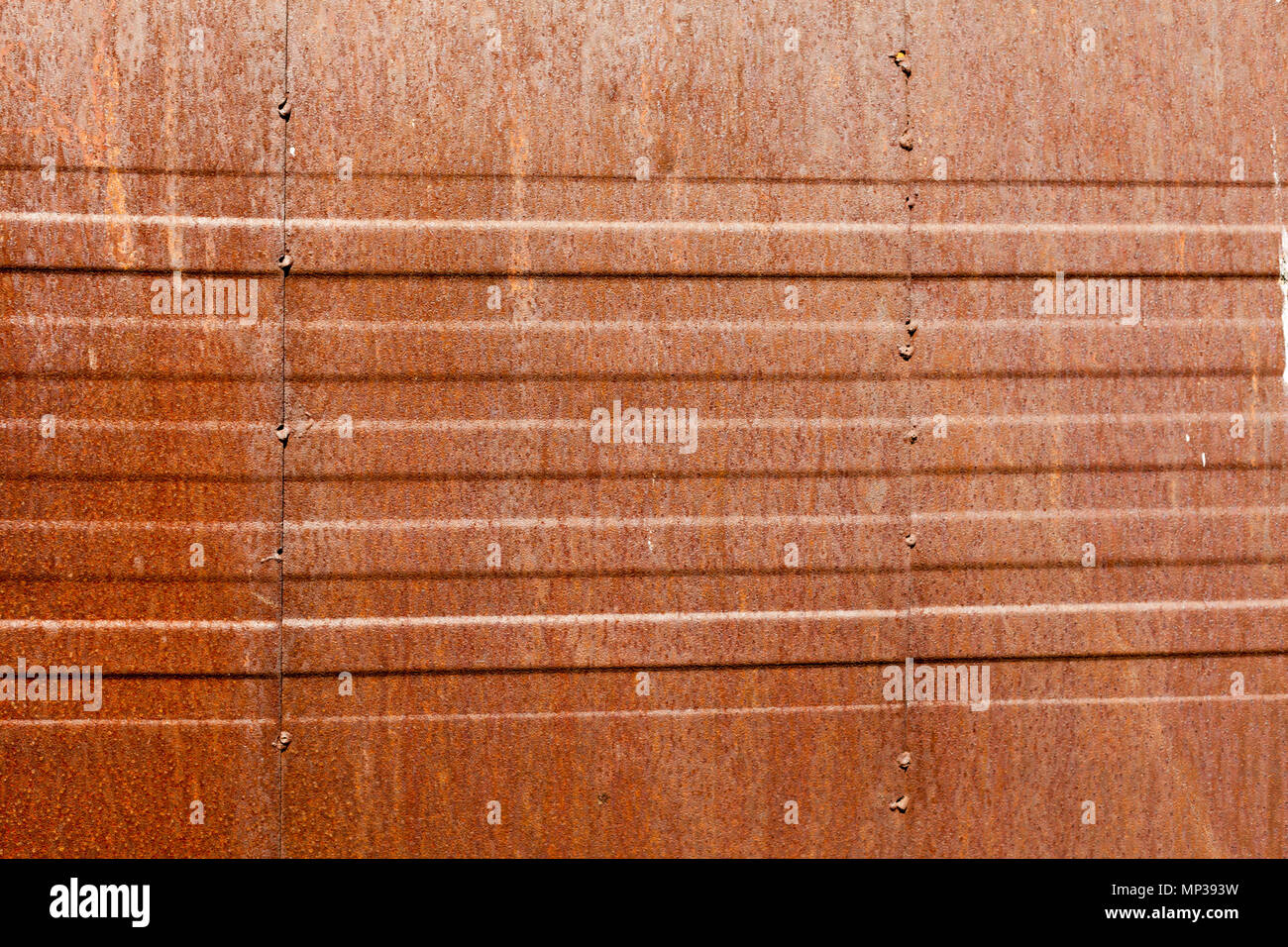 Rusty metal wall background with horizontal lines Stock Photo - Alamy