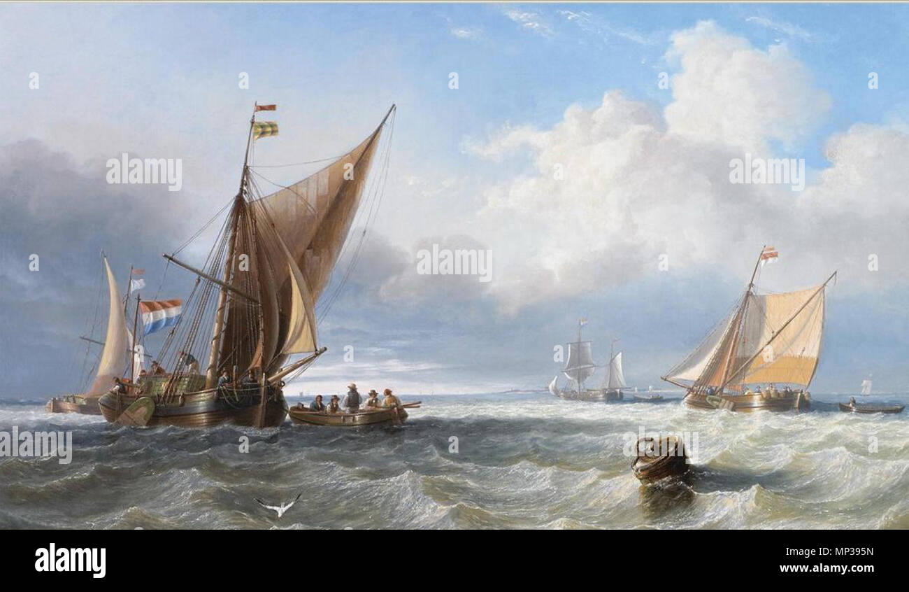 English: Off the Dutch Coast Русский: У голландского побережья 1858 ...
