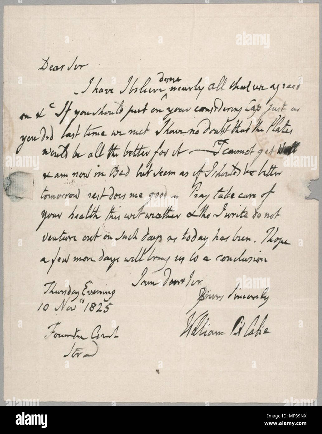 . English: Letter to John Linnell, 10 November 1825, object 2 . 17 ...