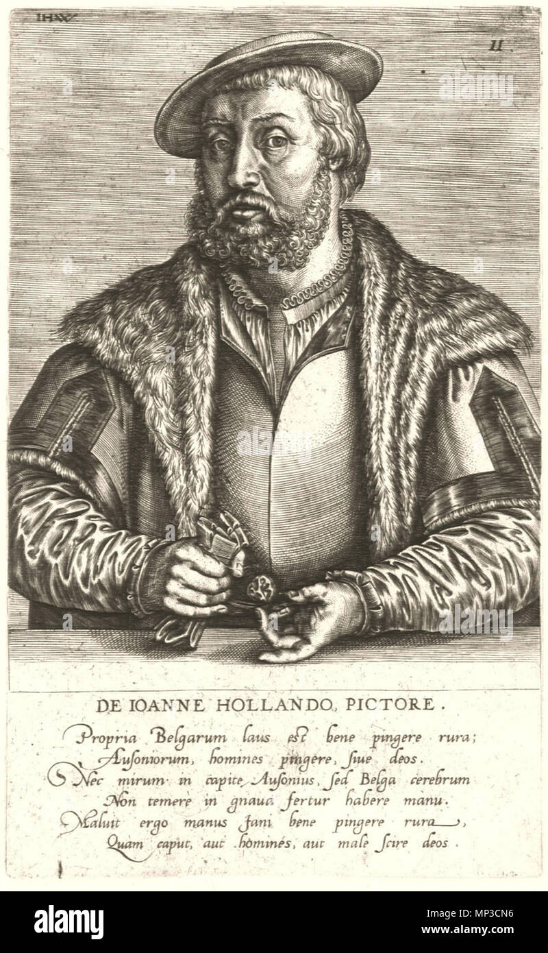 . English: Portrait of Jan van Amstel attributed to Jan Wierix ...