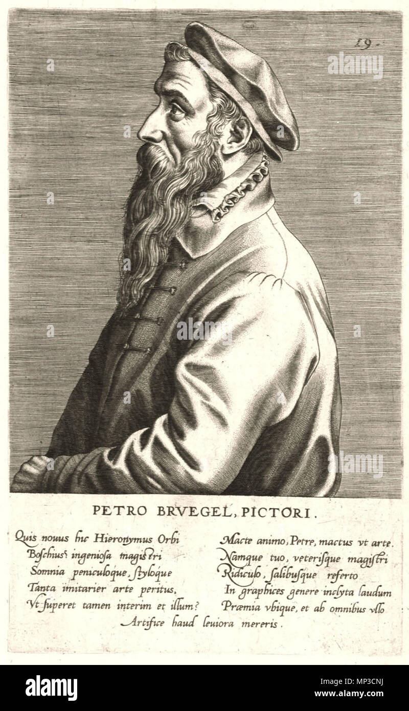 . English: Portrait of Pieter Bruegel the Elder attributed to Johannes ...